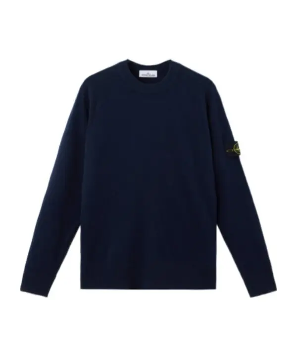 Stone Island Compass Badge Crewneck Jumper - Navy