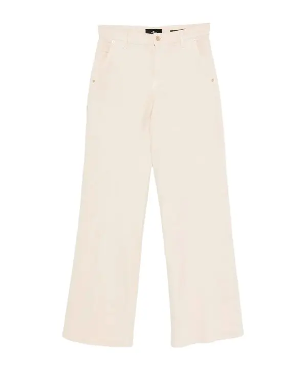 7 For All Mankind Lotta Carpenter Jeans - White