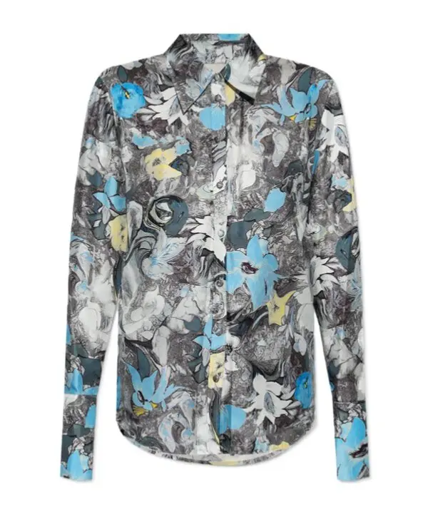 Tory Burch Graphic Printed Long Sleeve Shirt