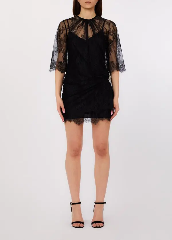 Liu Jo Lace Embellished Mini Dress