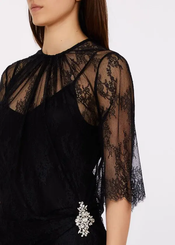 Liu Jo Lace Embellished Mini Dress
