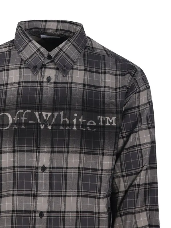 Off-White Spray Check Flannel Shirt