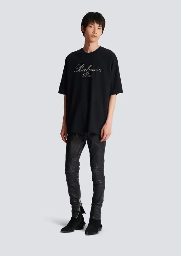 Balmain Logo Embellished Crewneck T-shirt