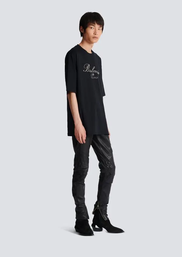 Balmain Logo Embellished Crewneck T-shirt