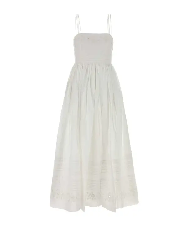 BODE Chamomile Embroidered Spaghetti Strap Dress