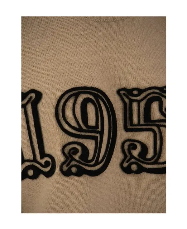 Max Mara Logo Embellished Round Neck Sweater