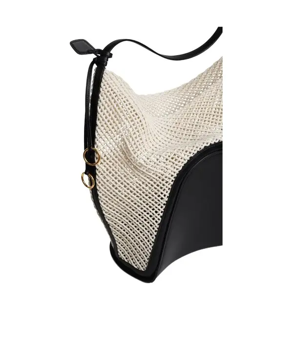 Alaïa Hip Large Bucket Bag In Cotton Net - Nude