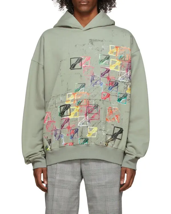 We11Done Abstract Print Hoodie