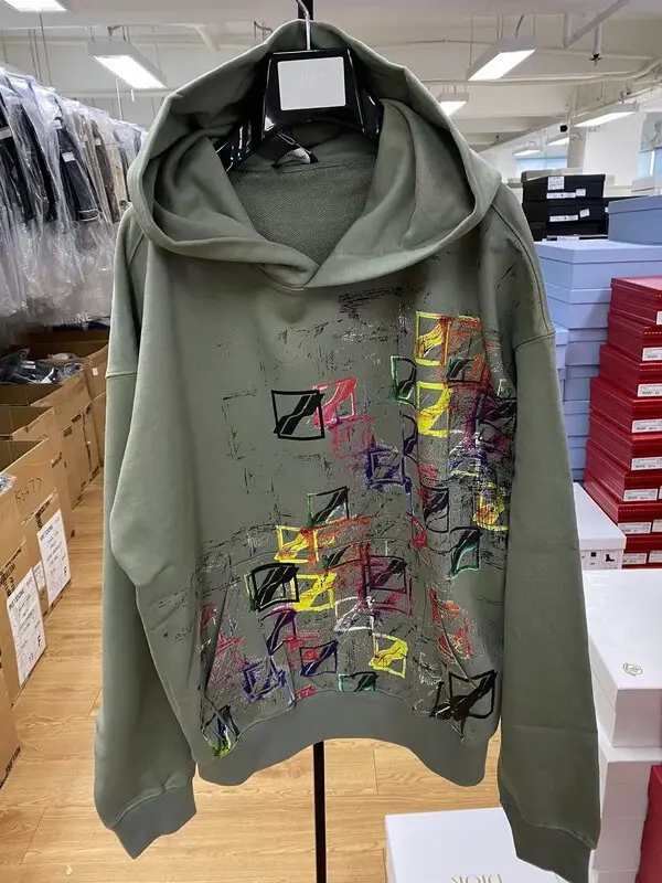 We11Done Abstract Print Hoodie