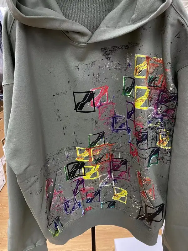 We11Done Abstract Print Hoodie
