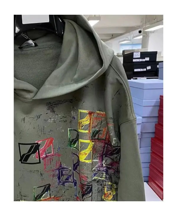 We11Done Abstract Print Hoodie