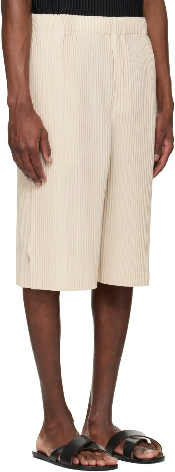 Issey Miyake Homme Plissé Pleated Shorts - Off-white
