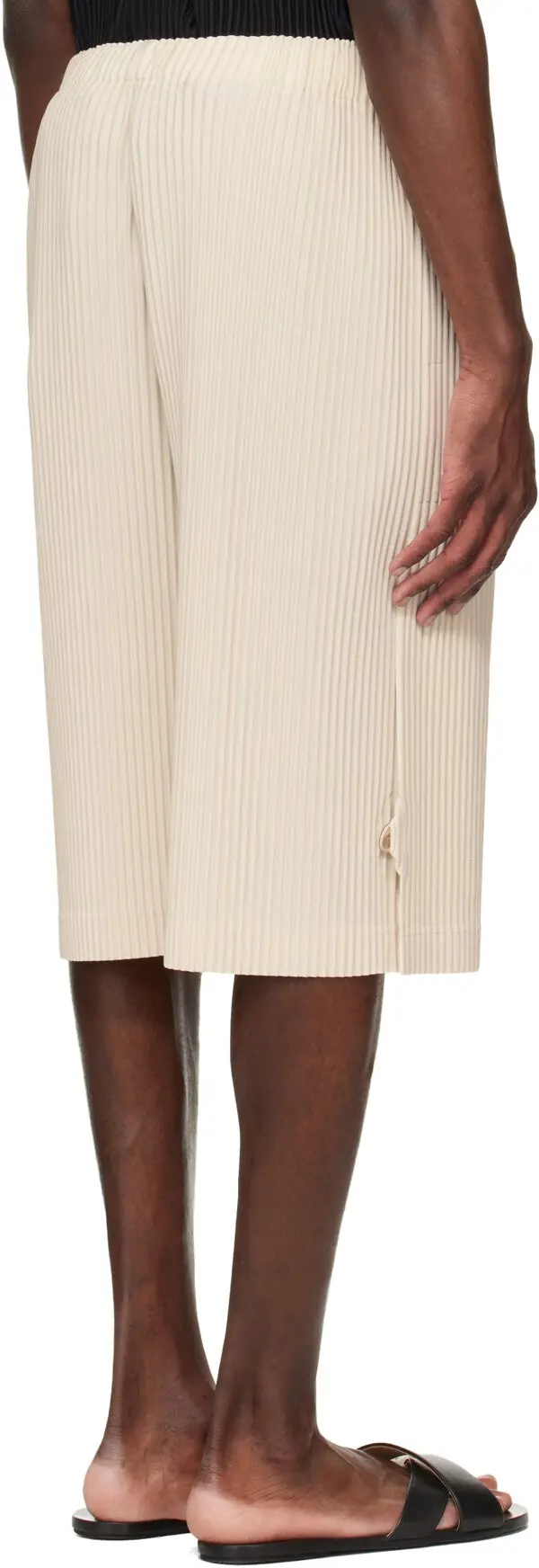 Issey Miyake Homme Plissé Pleated Shorts - Off-white