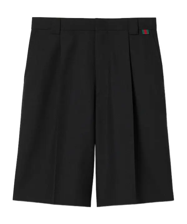 Gucci Pleated Gabardine Shorts - Black