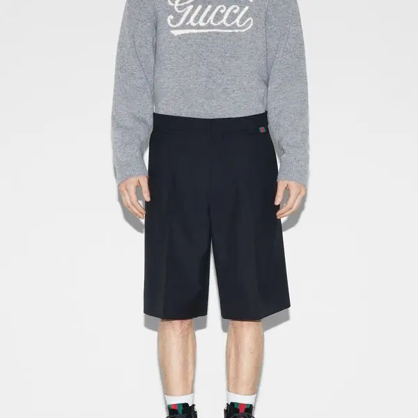 Gucci Pleated Gabardine Shorts