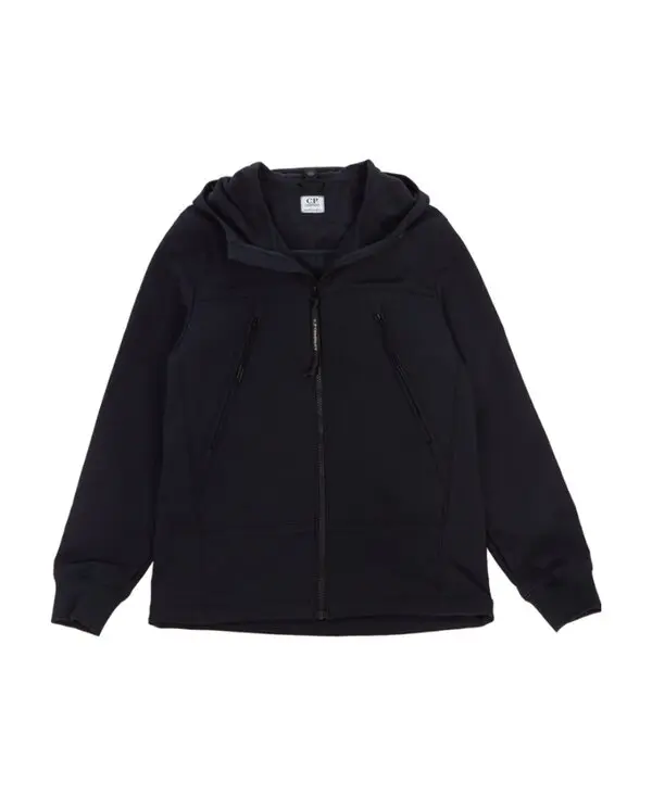 C.P. COMPANY Long Sleeve Zip Jacket With Goggles - Black