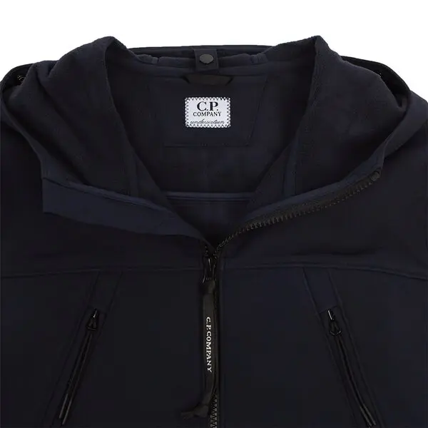 C.P. COMPANY Long Sleeve Zip Jacket With Goggles - Black
