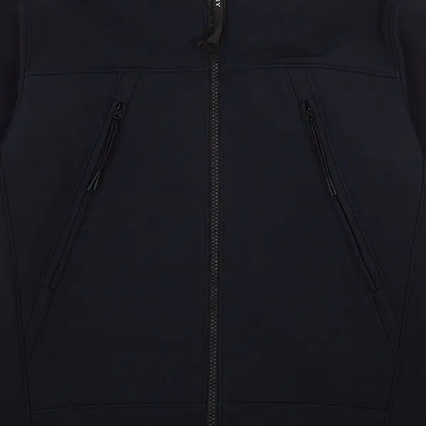 C.P. COMPANY Long Sleeve Zip Jacket With Goggles - Black