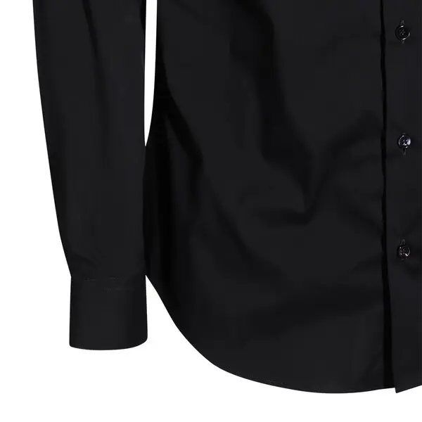 Giorgio Armani Curved Hem Poplin Shirt - Deep Navy