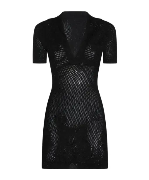 Amiri Lurex Knit Mini Dress - Black