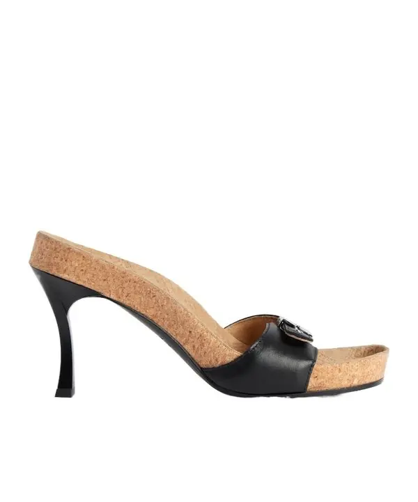 Balenciaga X Scholl Heeled Leather Sandals