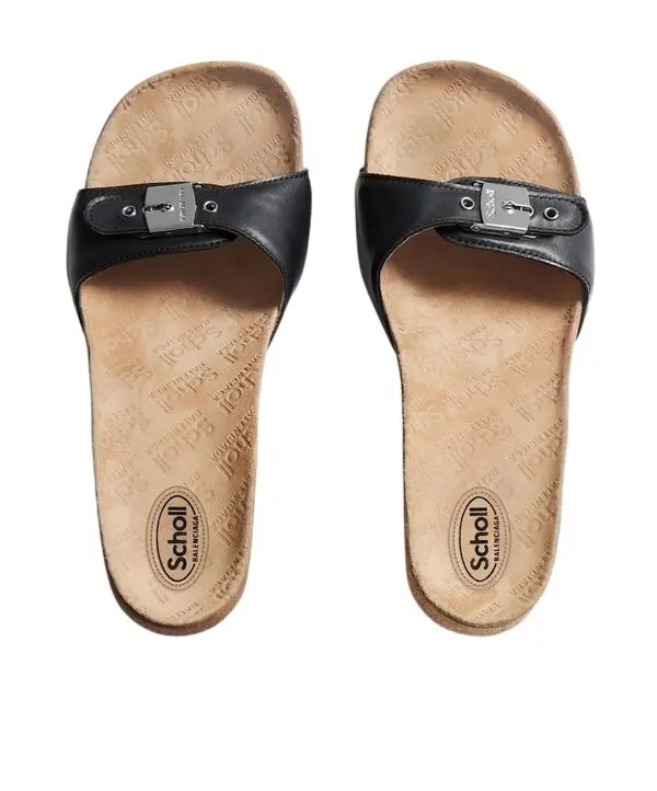 Balenciaga X Scholl Heeled Leather Sandals