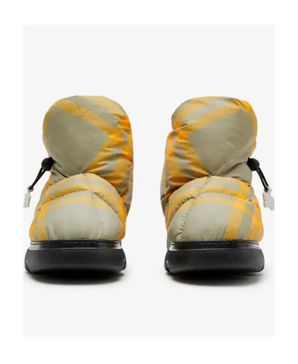 Burberry Check Pillow Drawstring Padded Ankle Boots