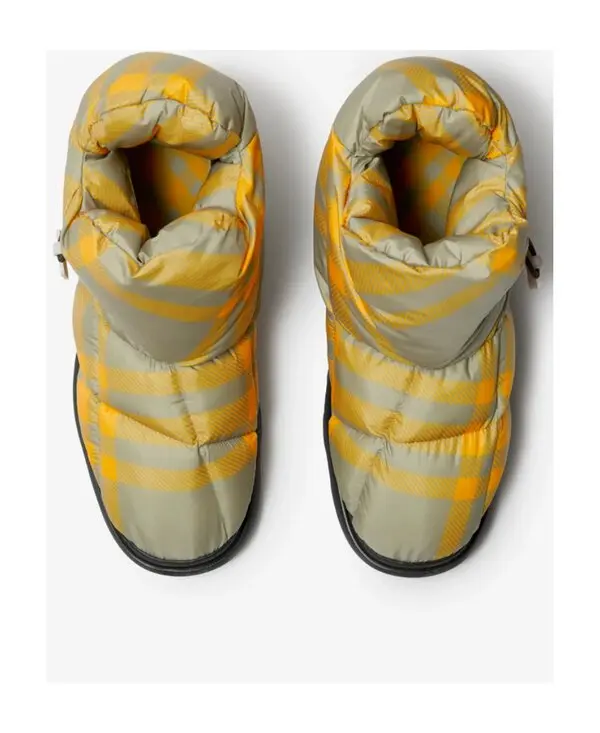 Burberry Check Pillow Drawstring Padded Ankle Boots