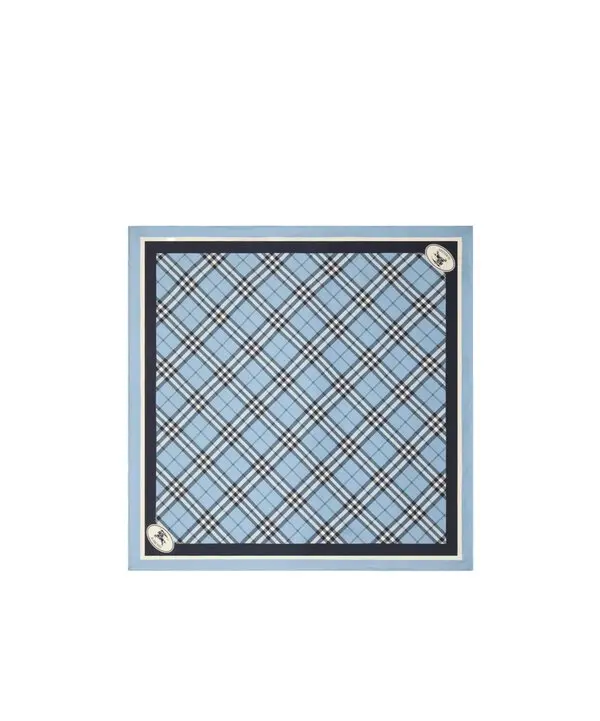 Burberry Checked Square Scarf - Bank