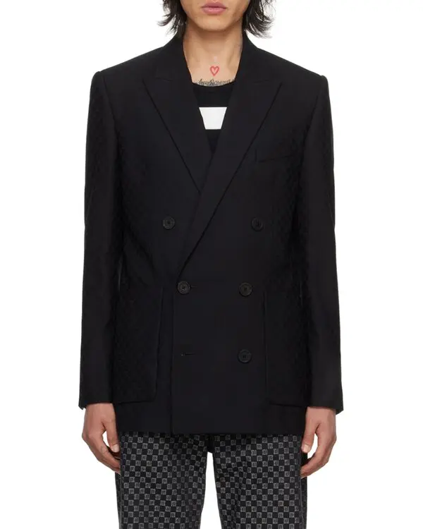 Balmain Double Breasted Tailored Jacket - Black