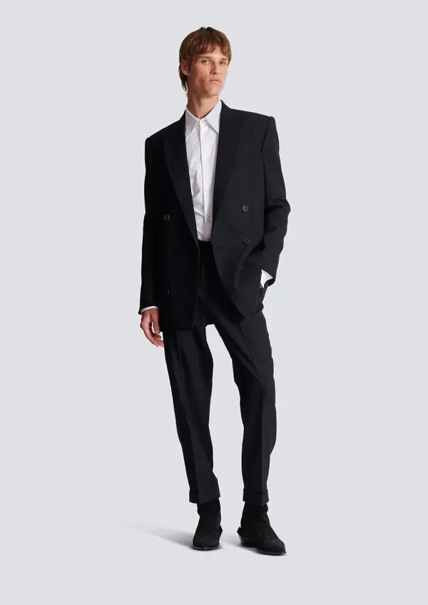 Balmain Double Breasted Tailored Jacket - Black