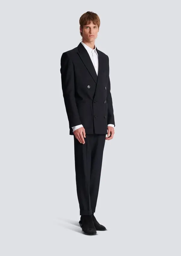 Balmain Double Breasted Tailored Jacket - Black