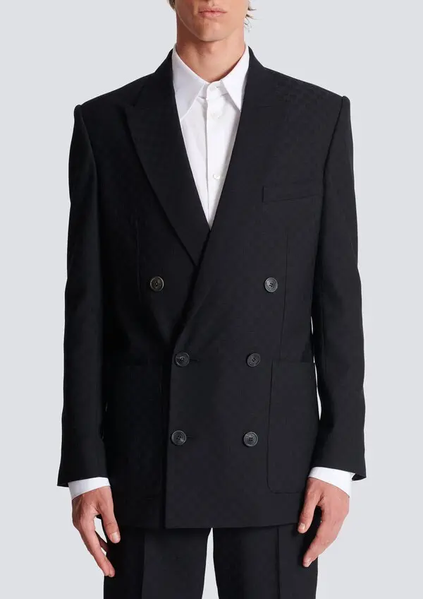 Balmain Double Breasted Tailored Jacket - Black