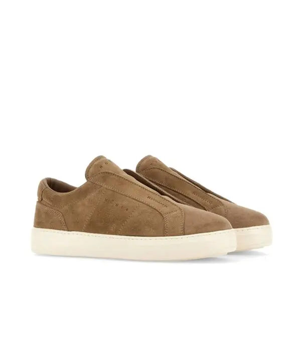 Hogan Suede Slip-on Sneakers With Platform Sole - Brown