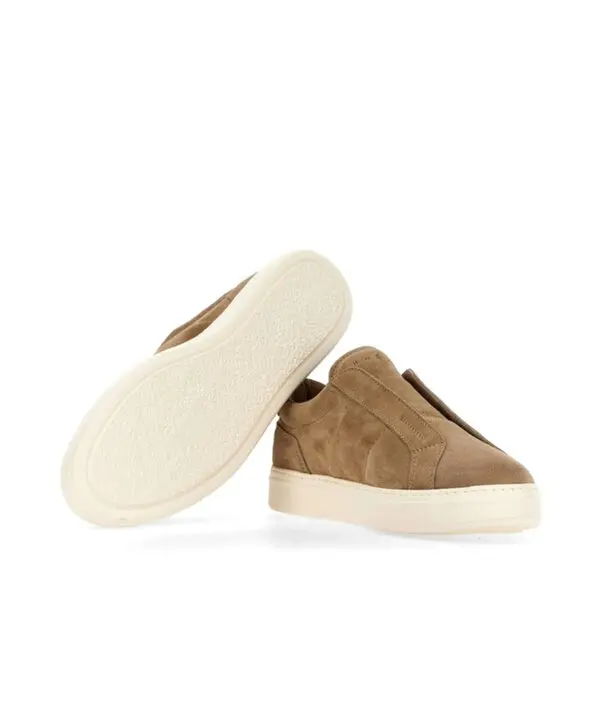Hogan Suede Slip-on Sneakers With Platform Sole - Brown