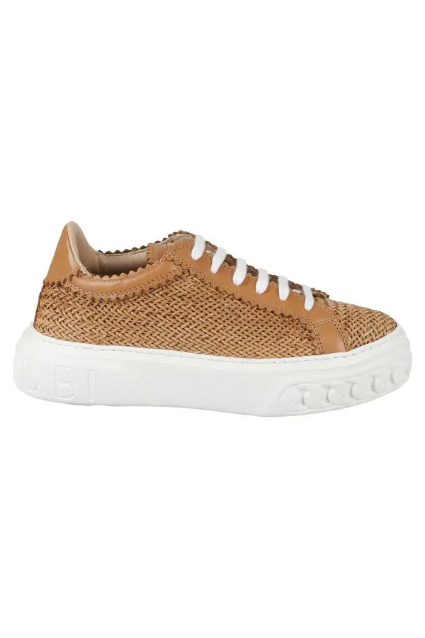 Casadei Woven Sneakers With Logo Detailing