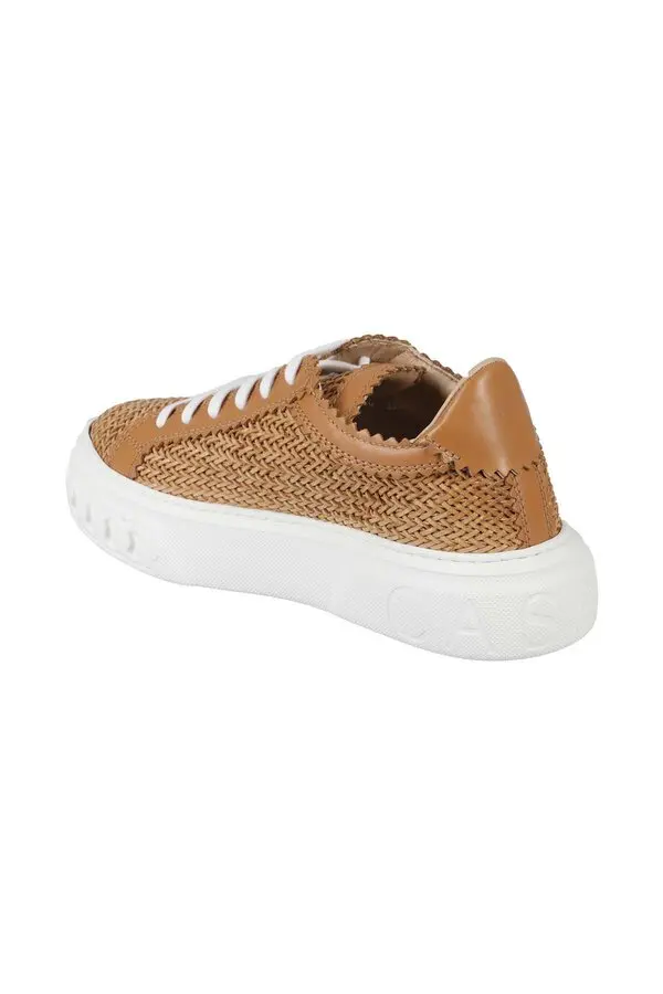 Casadei Woven Sneakers With Logo Detailing