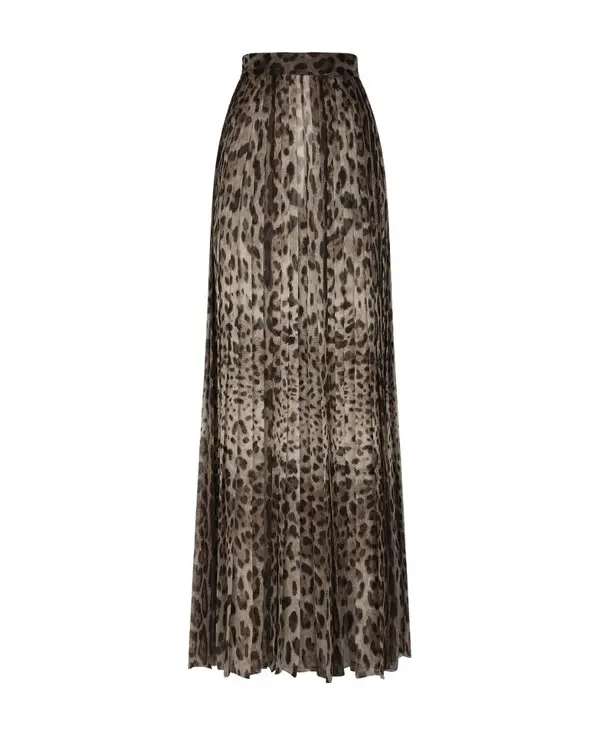 Dolce & Gabbana High-waisted Pleated Leopard Print Trousers