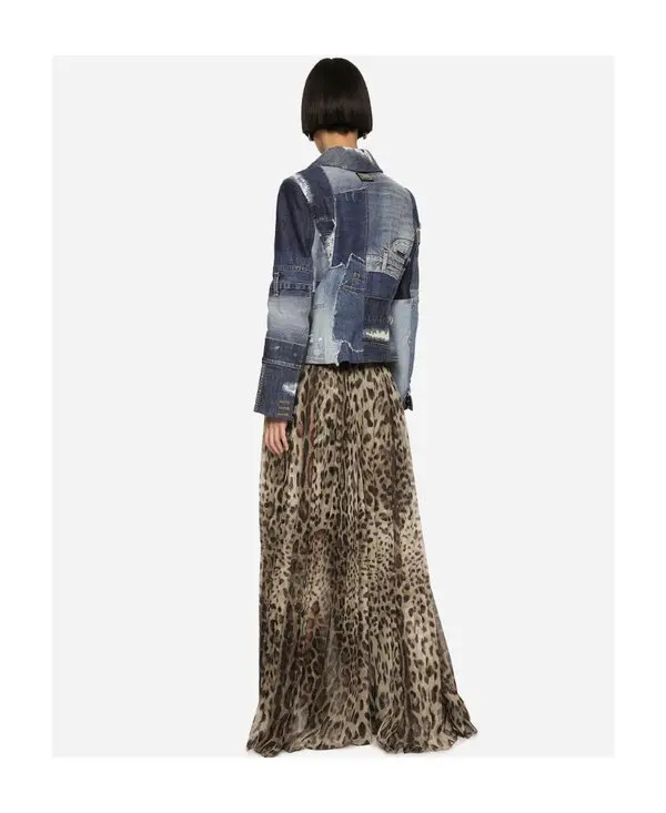 Dolce & Gabbana High-waisted Pleated Leopard Print Trousers