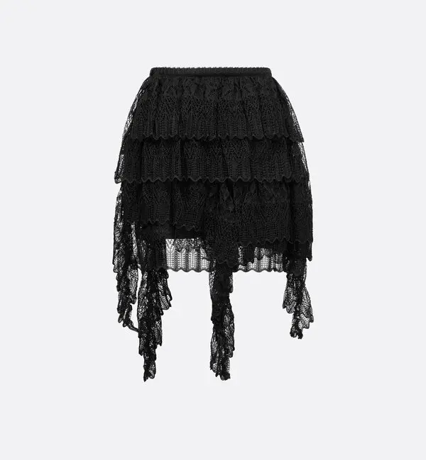 Dior Lace Ruffled Mini Skirt