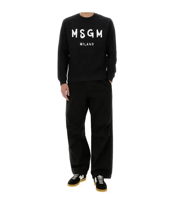 MSGM Logo-printed Crewneck Sweatshirt