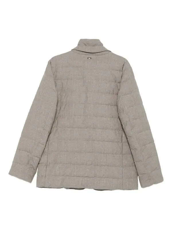 Herno Quilted Jacket With Zip-up Faux Two-piece Design - Gray