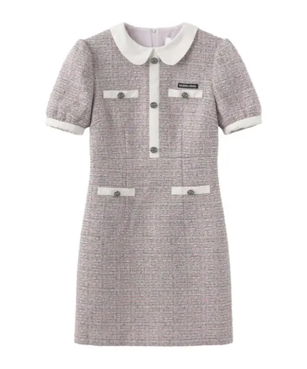 Marissa Chiara Mini Dress With Peter Pan Collar And Contrasting Trim