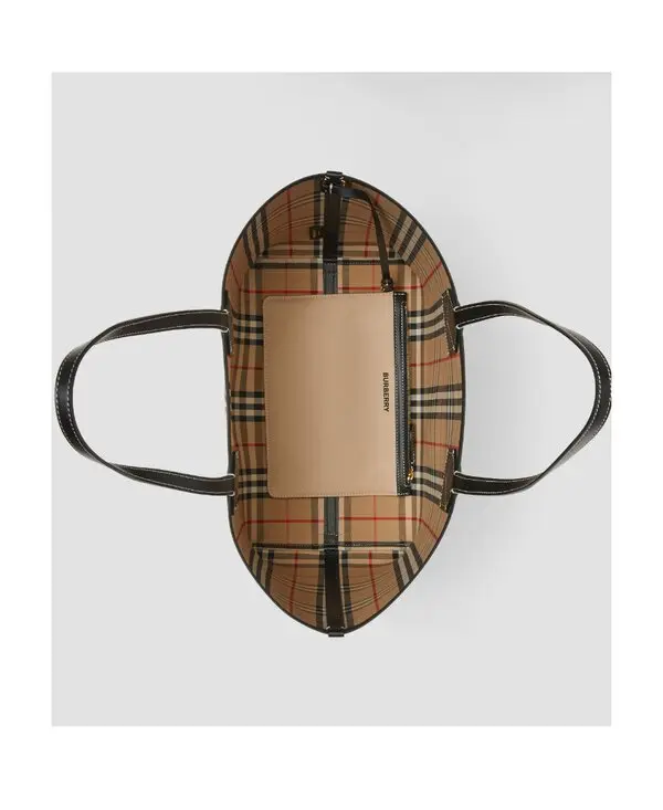 Burberry Logo Printed Top Handle Bag