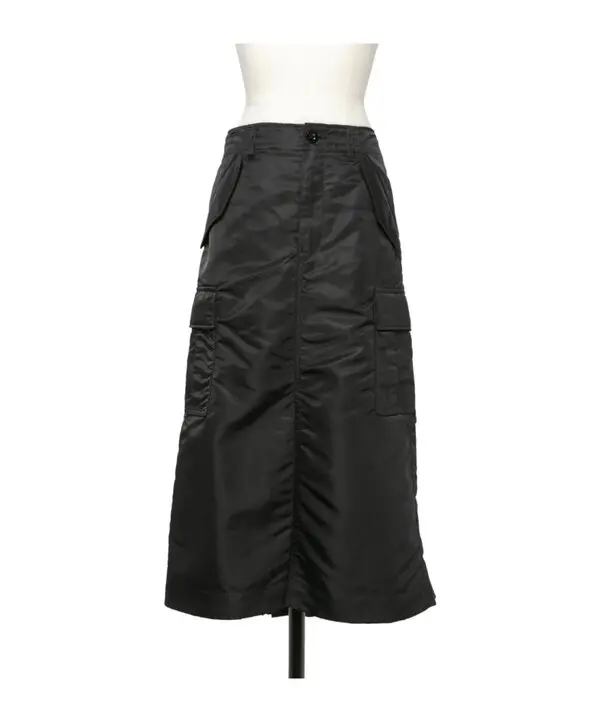 Sacai Twill Skirt With Cargo Pockets And Pleated Detailing