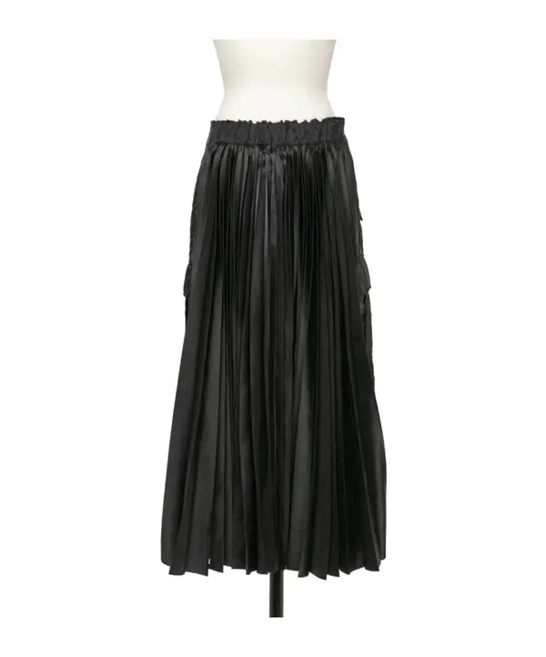 Sacai Twill Skirt With Cargo Pockets And Pleated Detailing