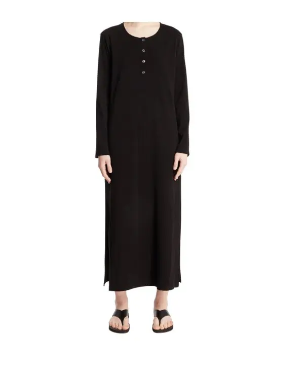 THE ROW Long Sleeve Round Neck Button-down Dress