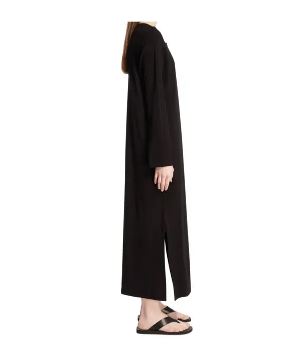 THE ROW Long Sleeve Round Neck Button-down Dress