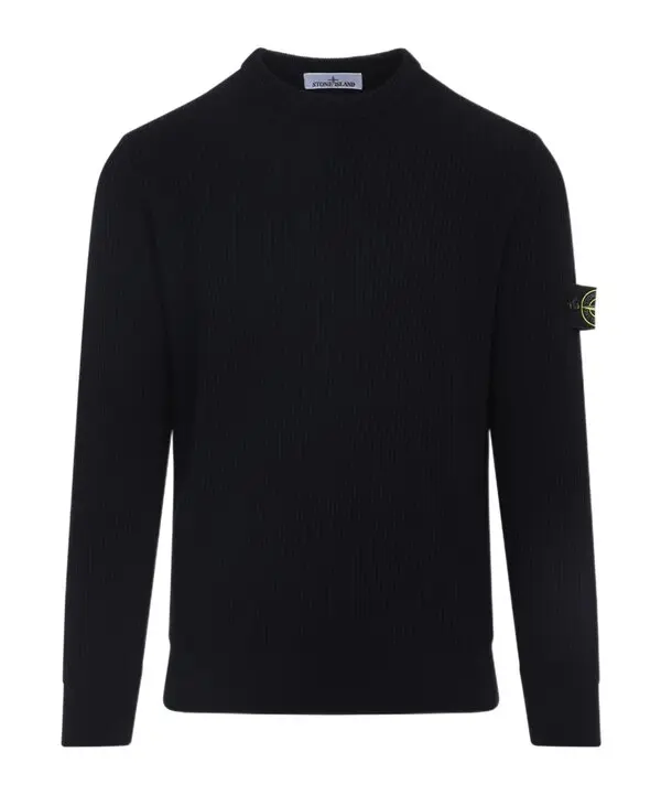 Stone Island Logo Patch Knitted Sweater