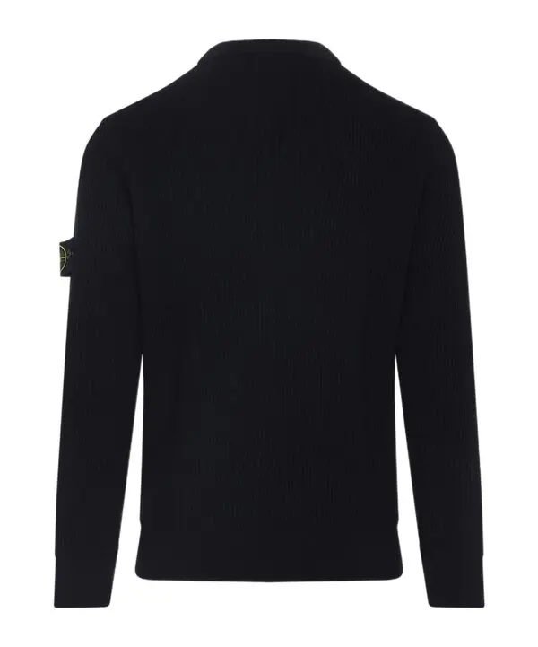 Stone Island Logo Patch Knitted Sweater